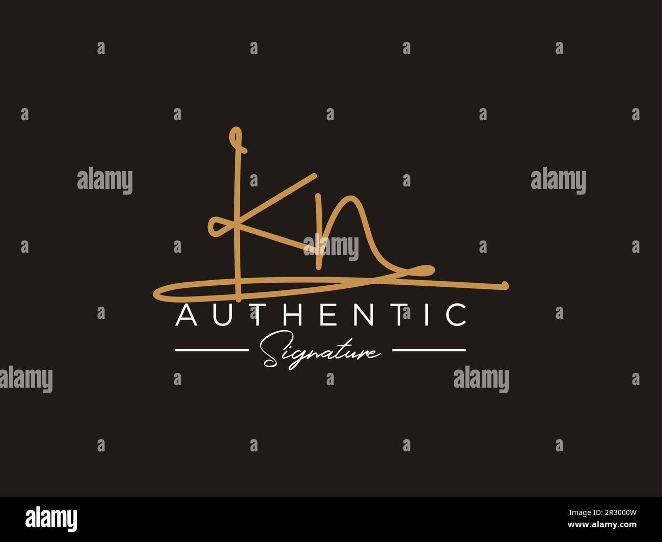 KN Signature Logo Template Vector Stock Vector Image & Art - Alamy
