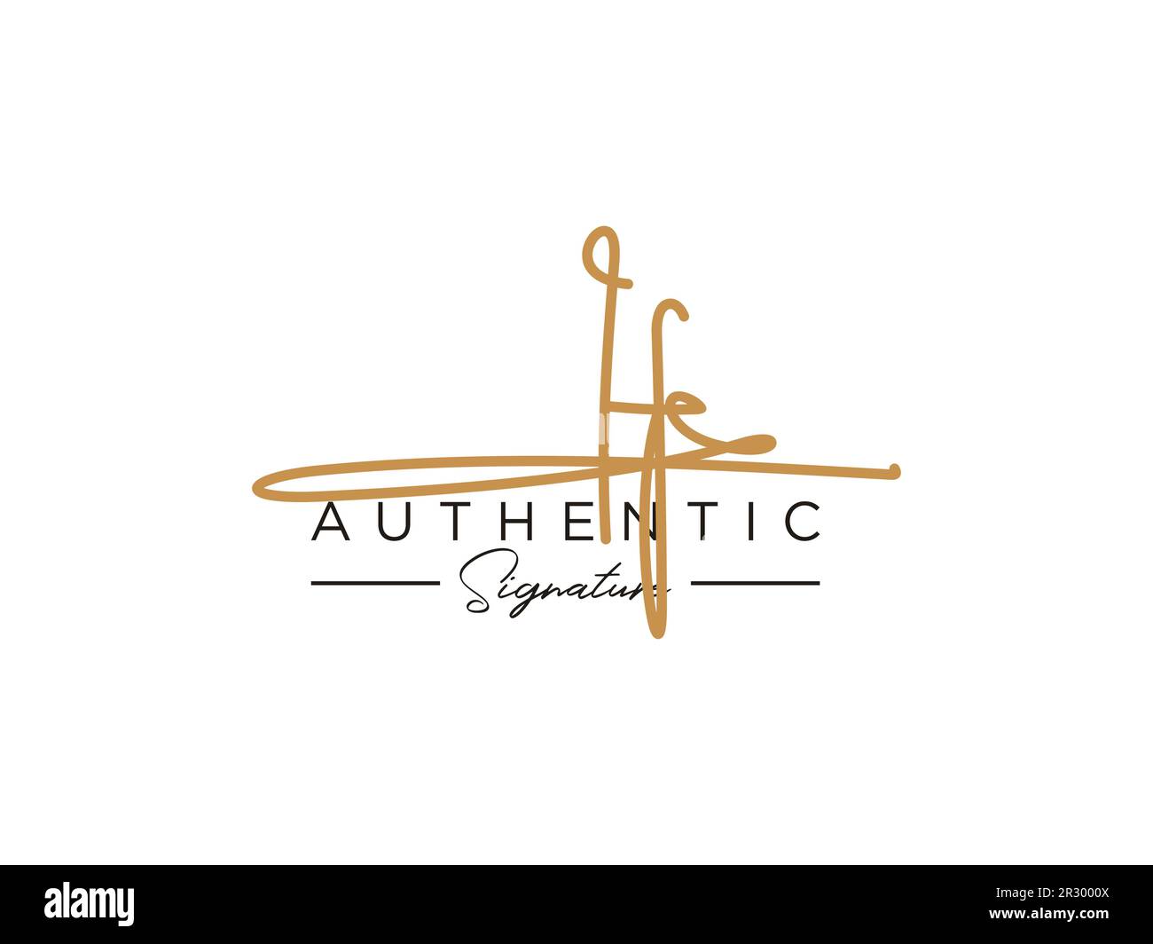 IF Signature Logo Template Vector Stock Vector Image & Art - Alamy