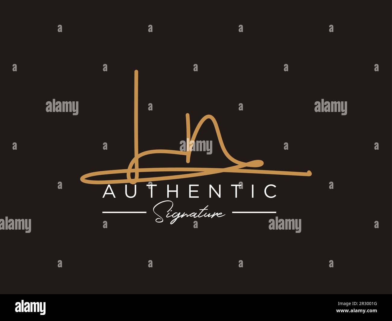 LN Signature Logo Template Vector Stock Vector Image & Art - Alamy