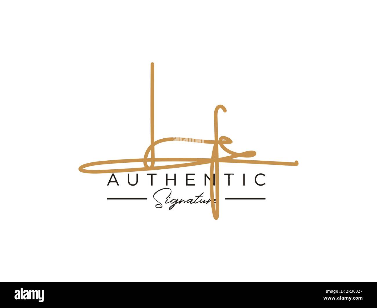 LF Signature Logo Template Vector Stock Vector Image & Art - Alamy