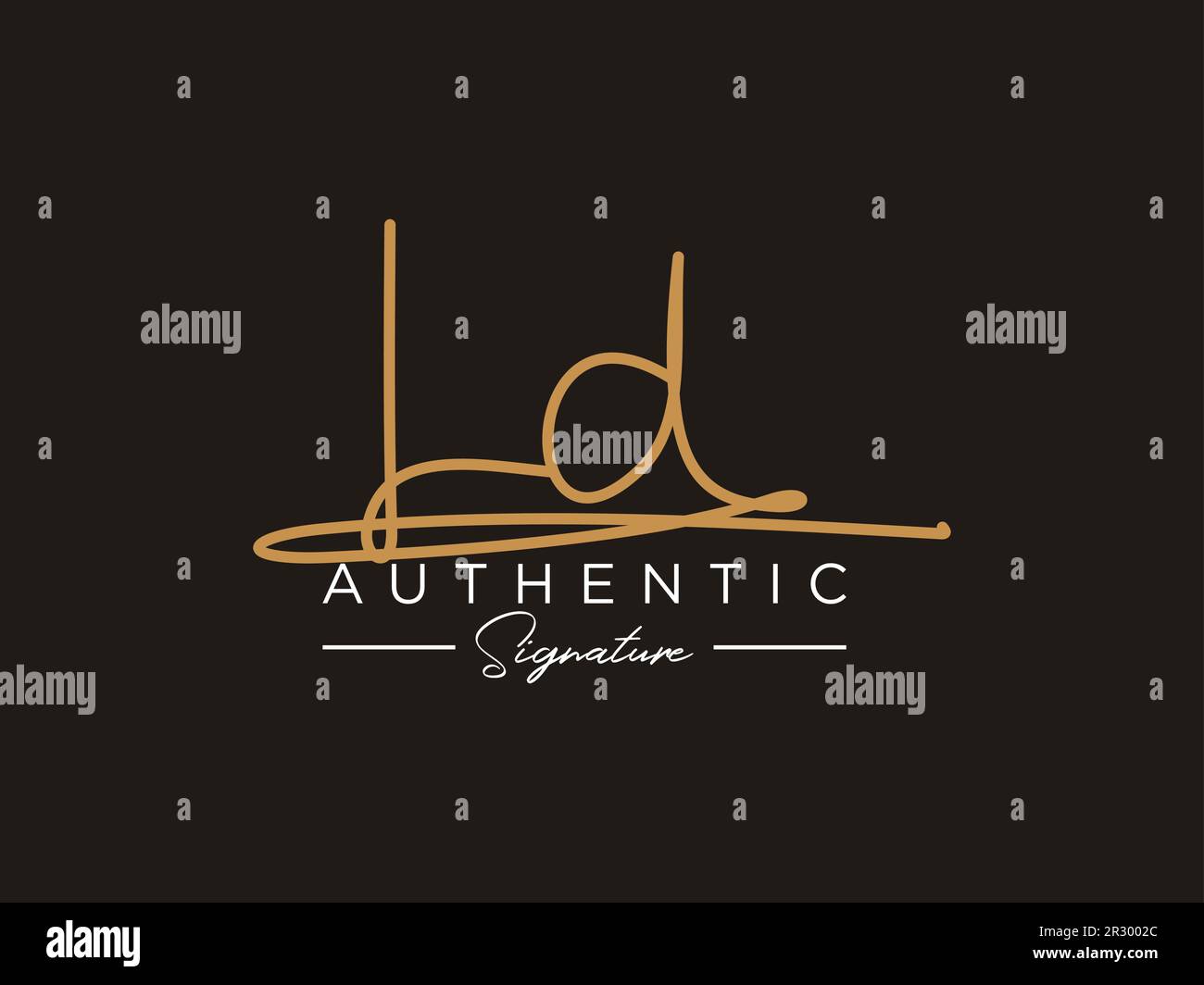 LD Signature Logo Template Vector Stock Vector Image & Art - Alamy