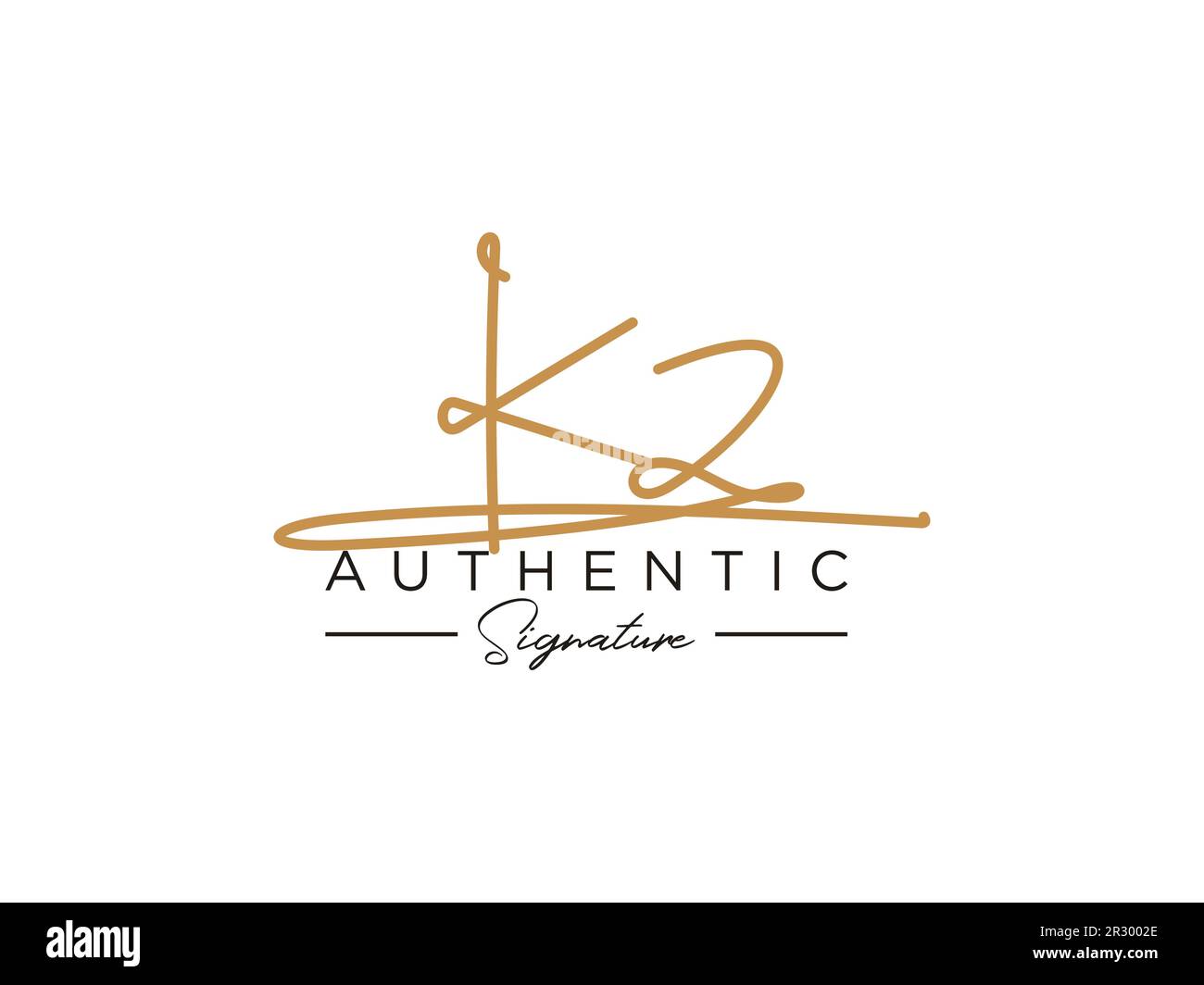 KZ Signature Logo Template Vector Stock Vector Image & Art - Alamy