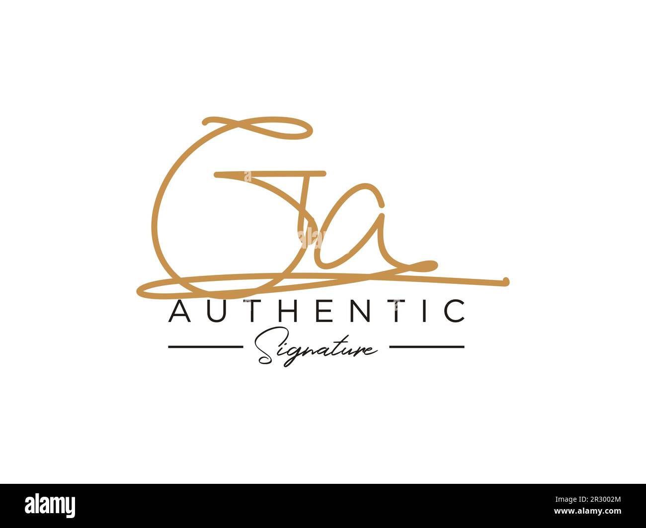GA Signature Logo Template Vector Stock Vector Image & Art - Alamy