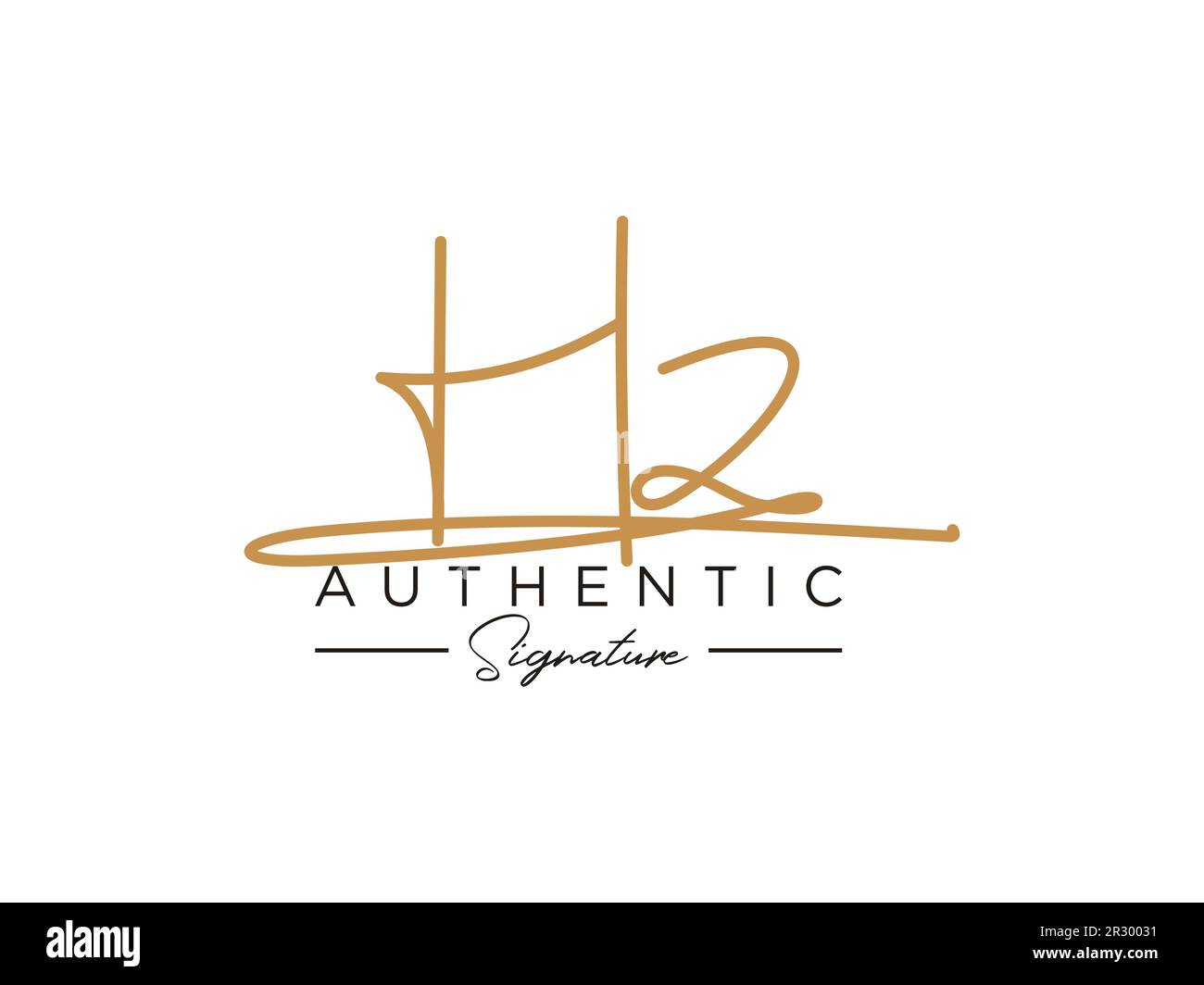 HZ Signature Logo Template Vector Stock Vector Image & Art - Alamy