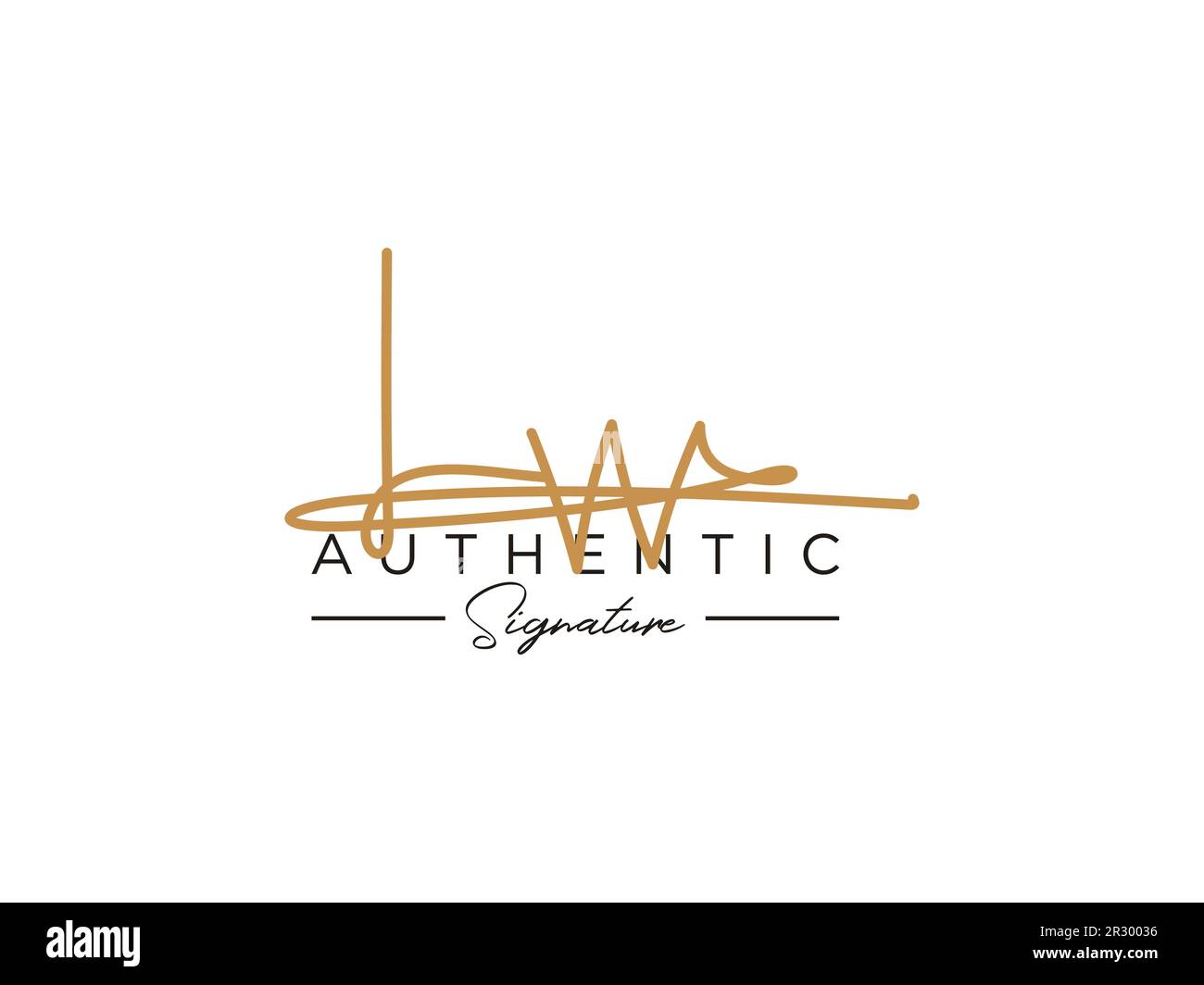 LW Signature Logo Template Vector Stock Vector Image & Art - Alamy