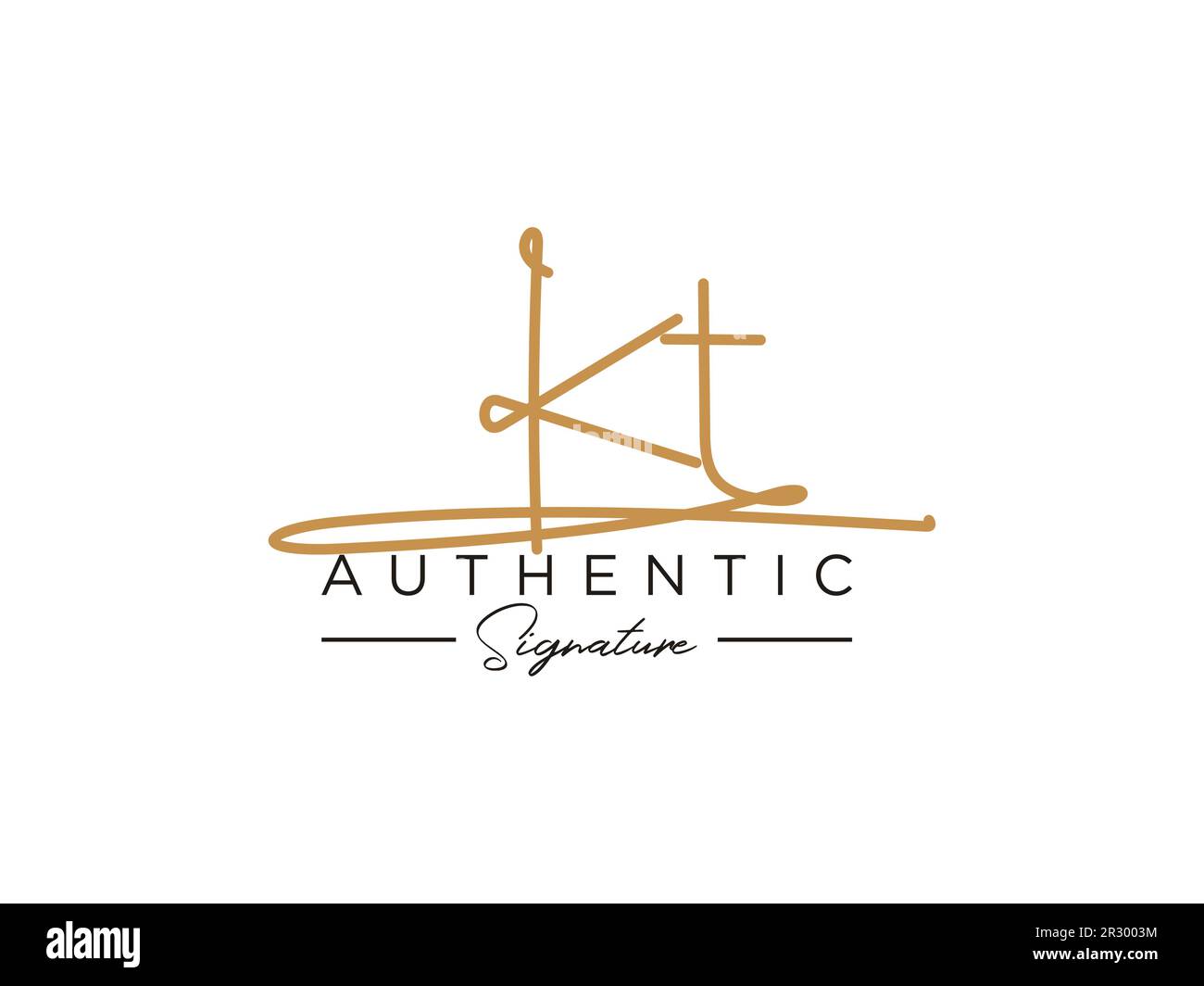 KT Signature Logo Template Vector Stock Vector Image & Art - Alamy