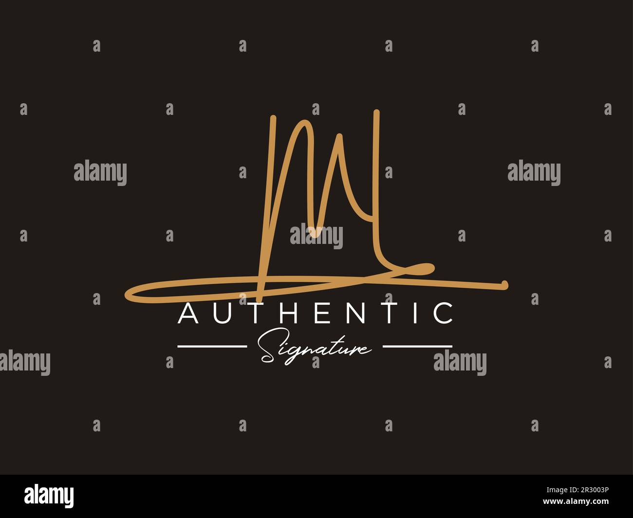 ML Signature Logo Template Vector Stock Vector Image & Art - Alamy