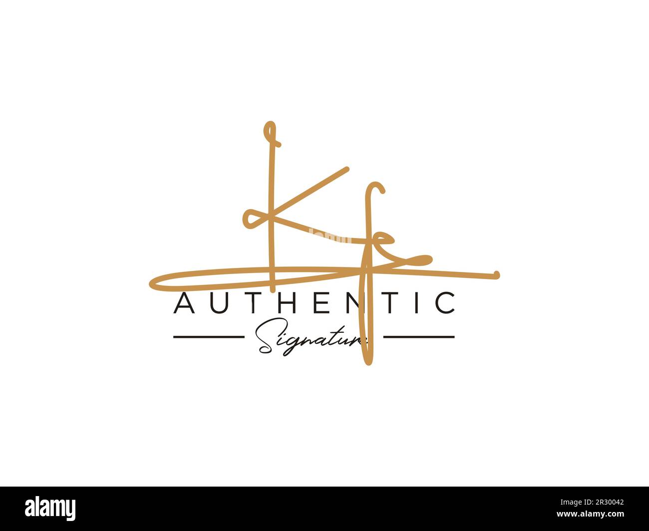 KF Signature Logo Template Vector Stock Vector Image & Art - Alamy