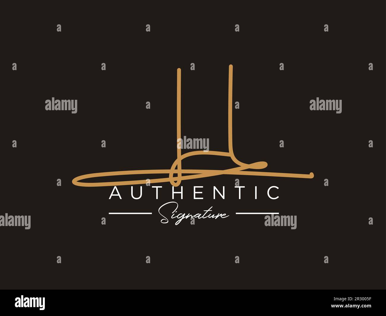 LL Signature Logo Template Vector Stock Vector Image & Art - Alamy