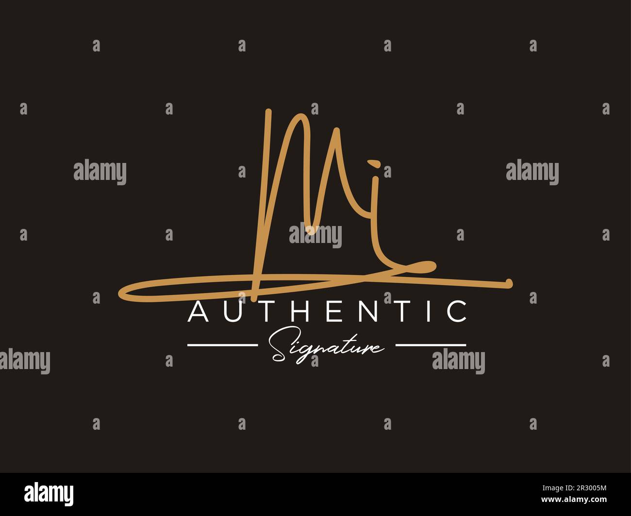 MI Signature Logo Template Vector Stock Vector Image & Art - Alamy
