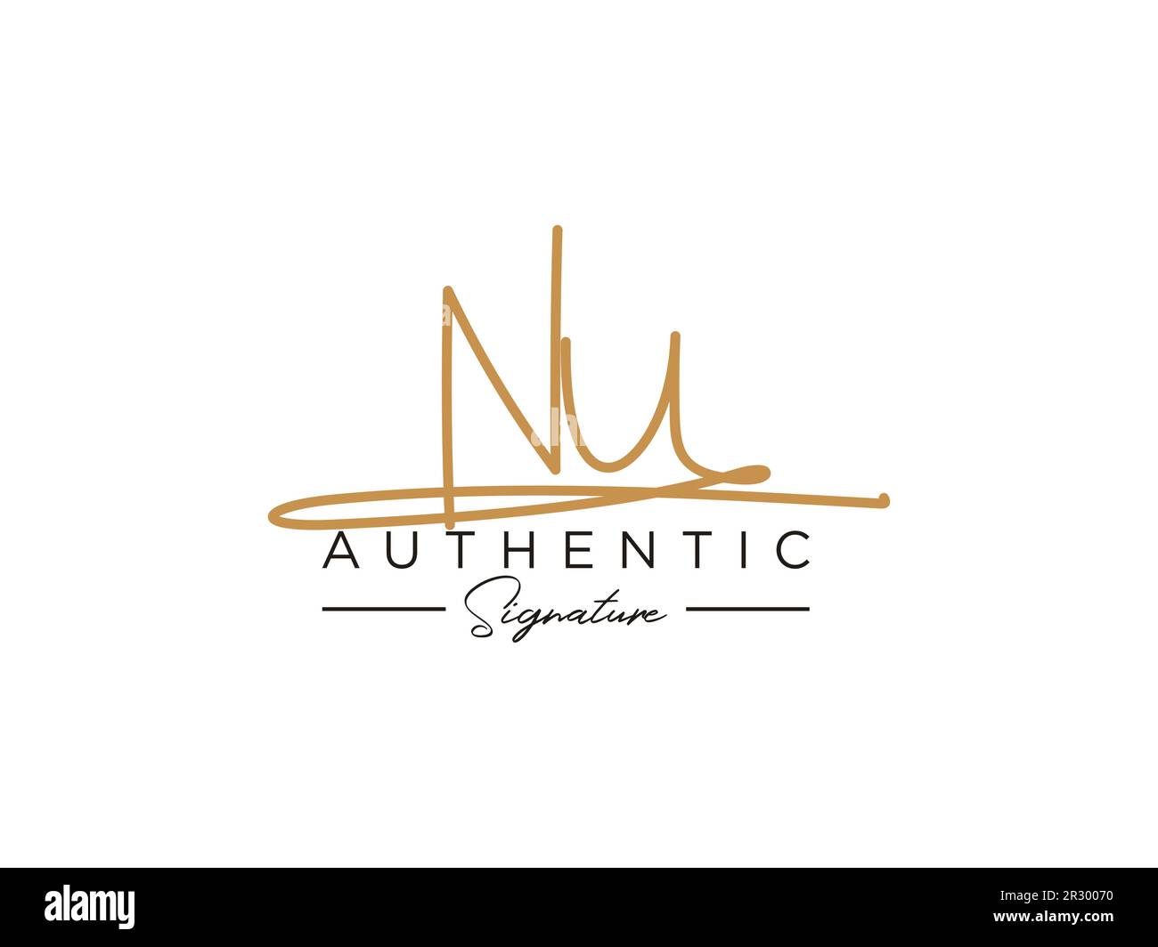 NU Signature Logo Template Vector Stock Vector Image & Art - Alamy
