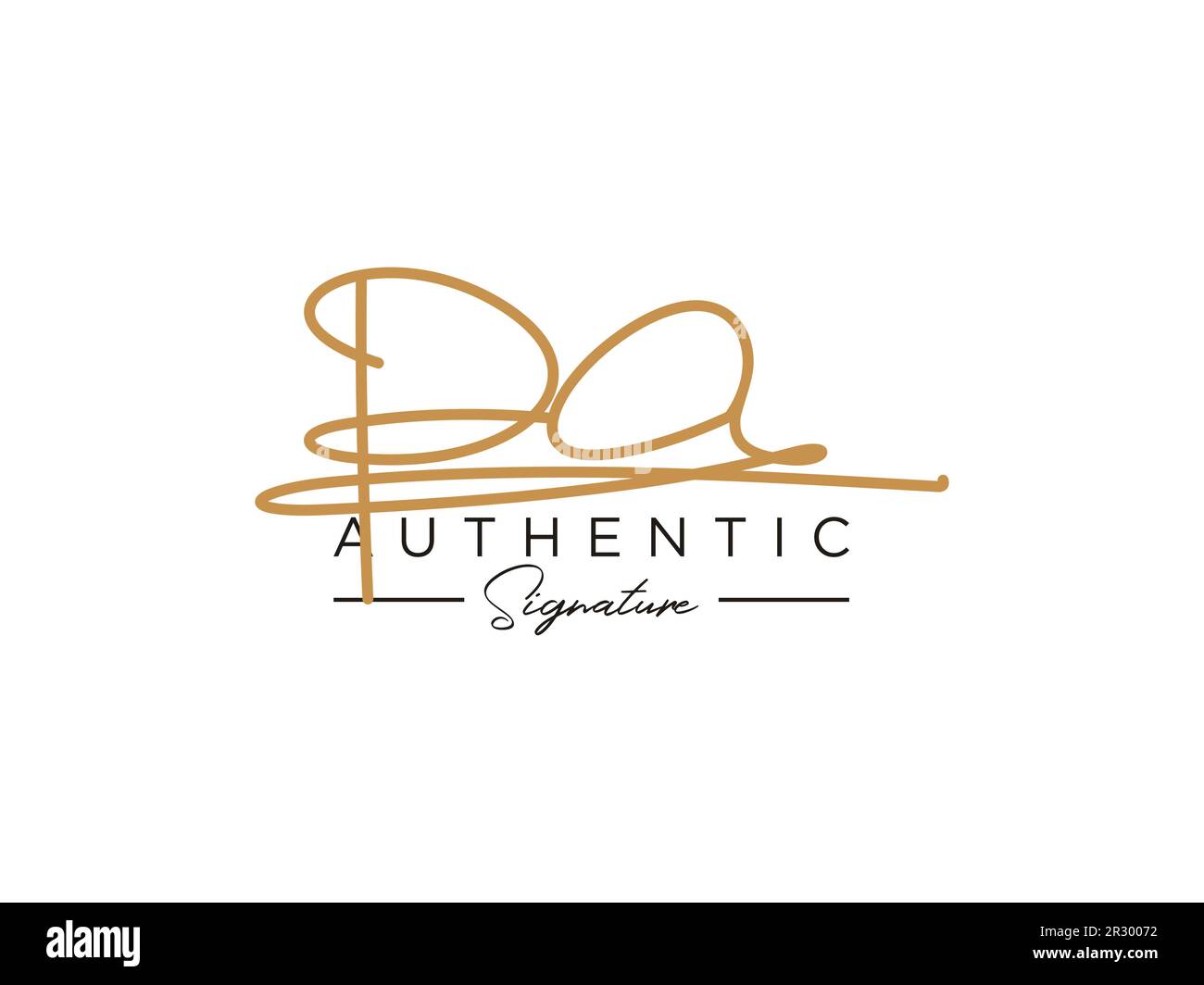 PO Signature Logo Template Vector Stock Vector Image & Art - Alamy