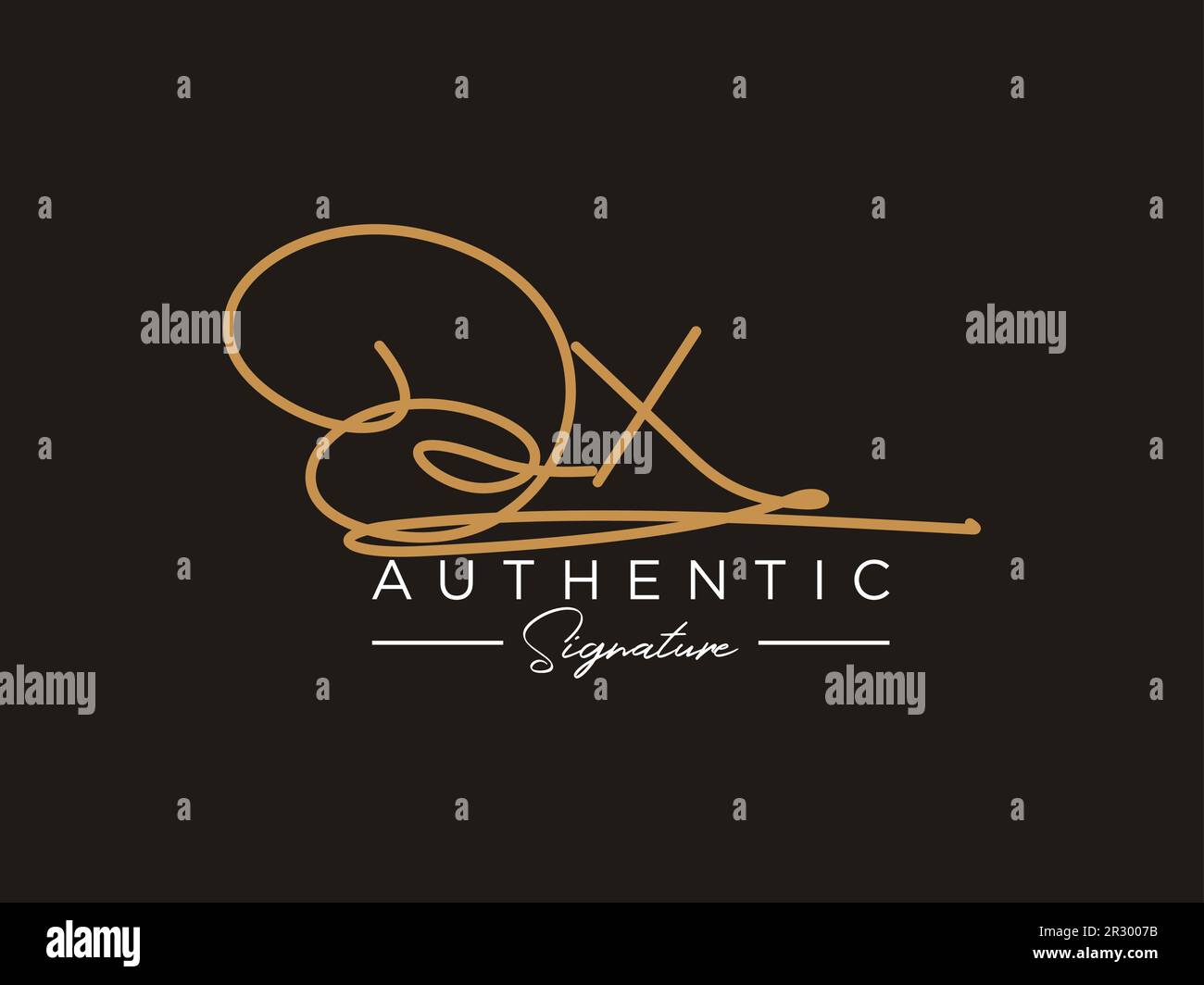 OX Signature Logo Template Vector Stock Vector Image & Art - Alamy
