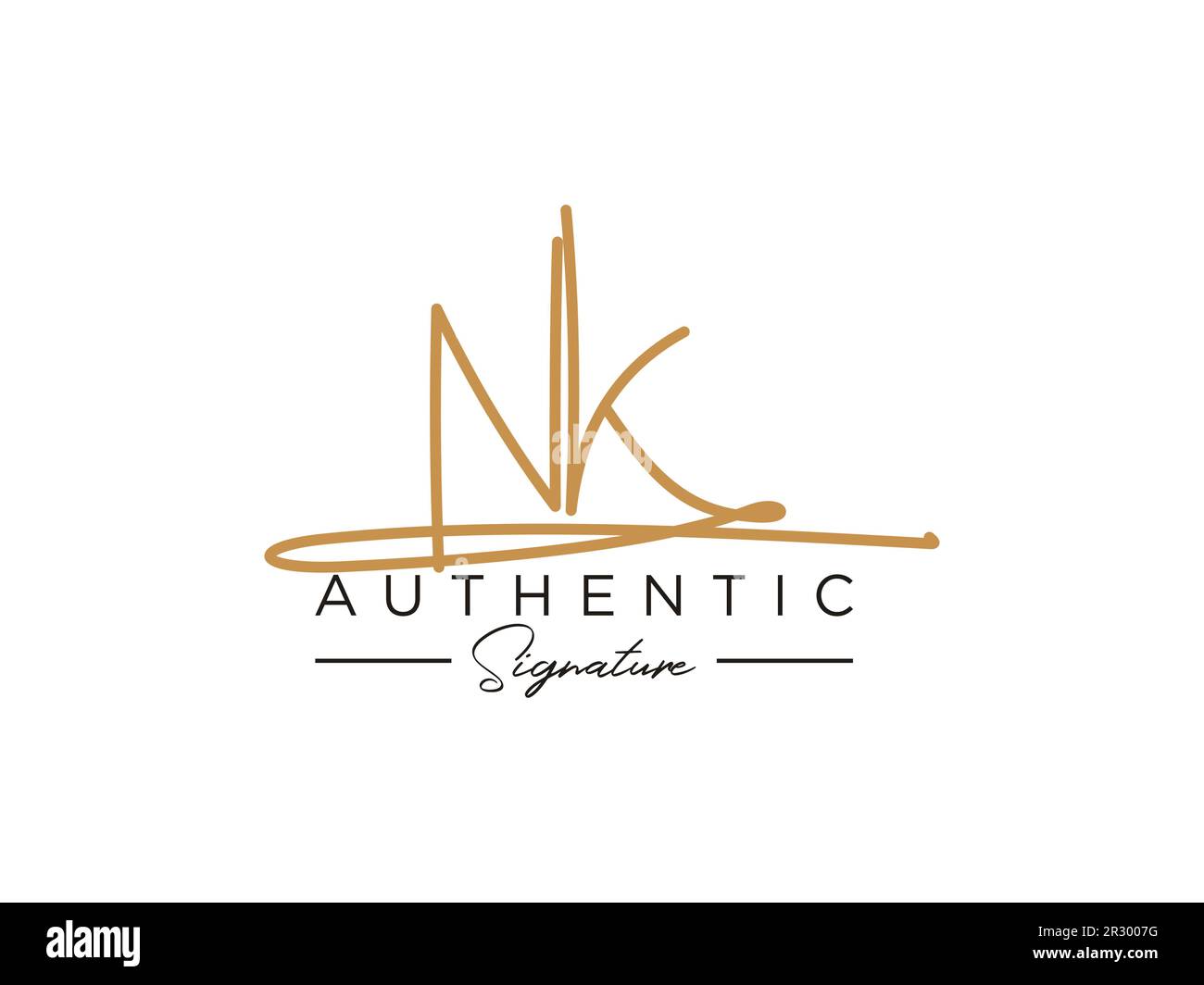 NK Signature Logo Template Vector Stock Vector Image & Art - Alamy