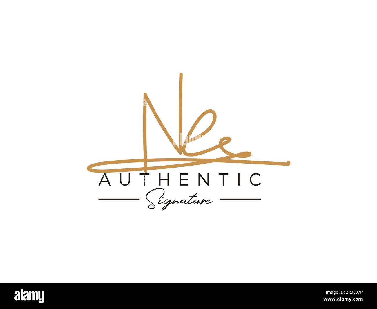 NE Signature Logo Template Vector Stock Vector Image & Art - Alamy