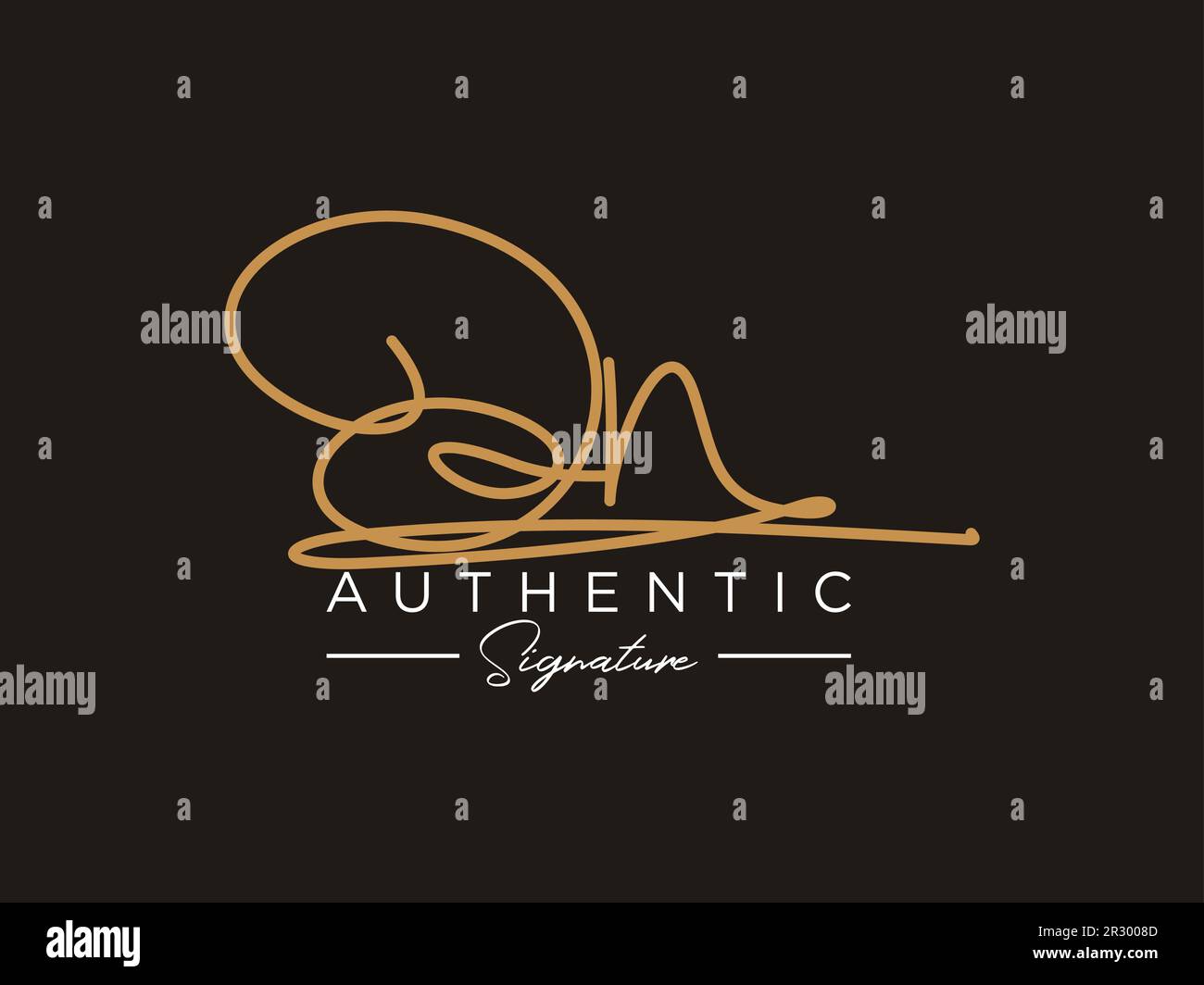 ON Signature Logo Template Vector Stock Vector Image & Art - Alamy