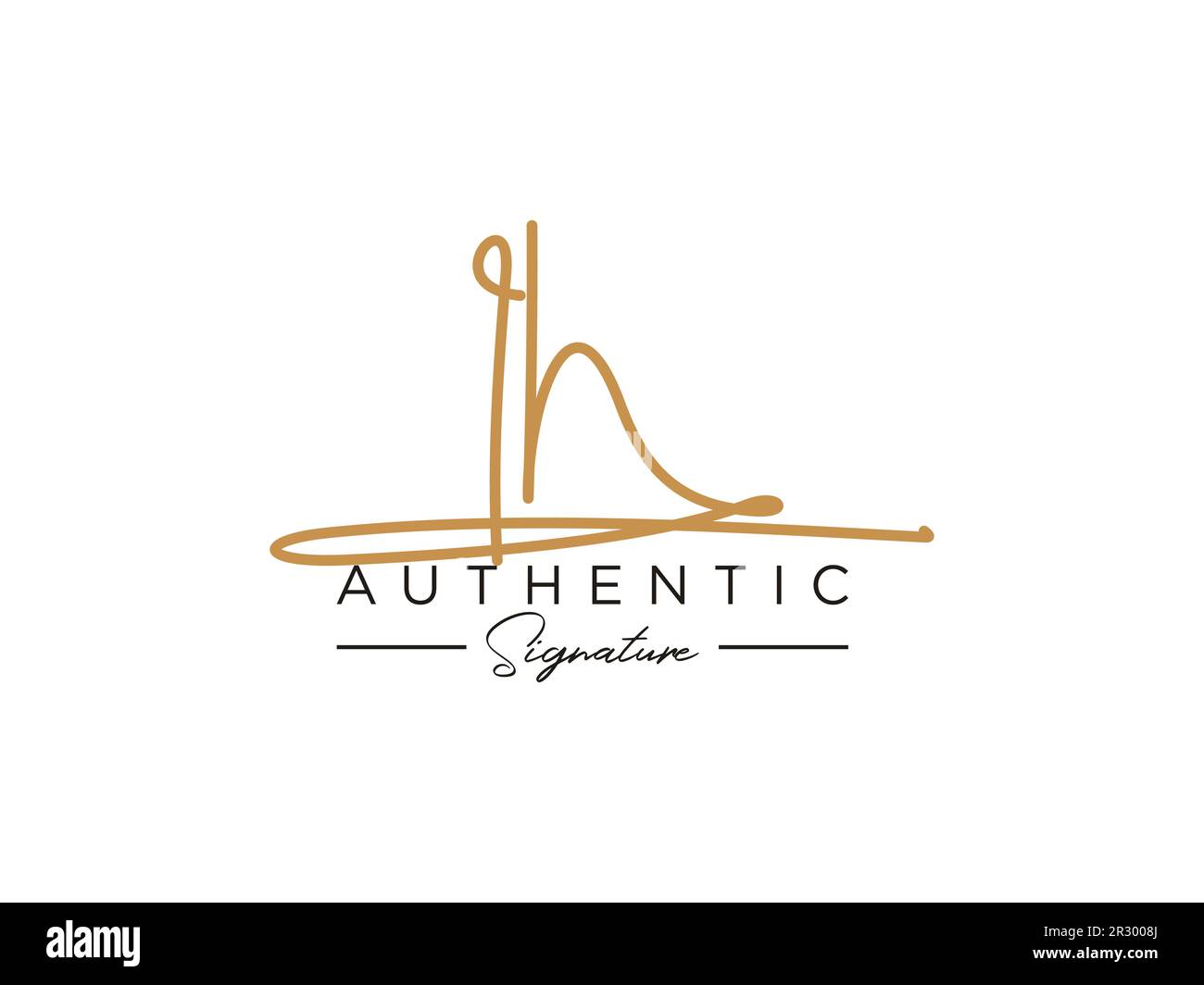 IH Signature Logo Template Vector Stock Vector Image & Art - Alamy