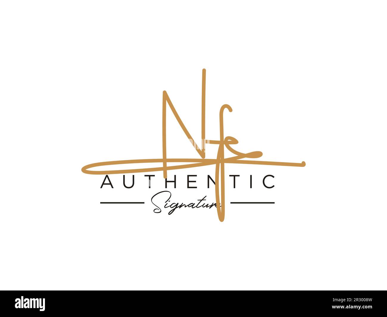 NF Signature Logo Template Vector Stock Vector Image & Art - Alamy