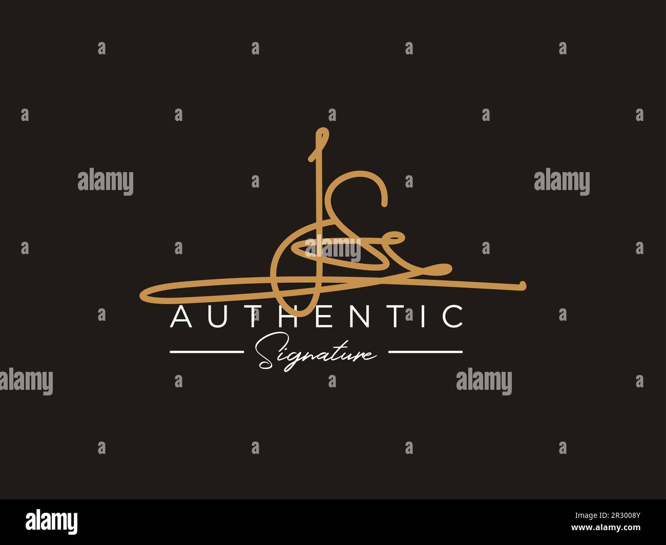 JS Signature Logo Template Vector Stock Vector Image & Art - Alamy