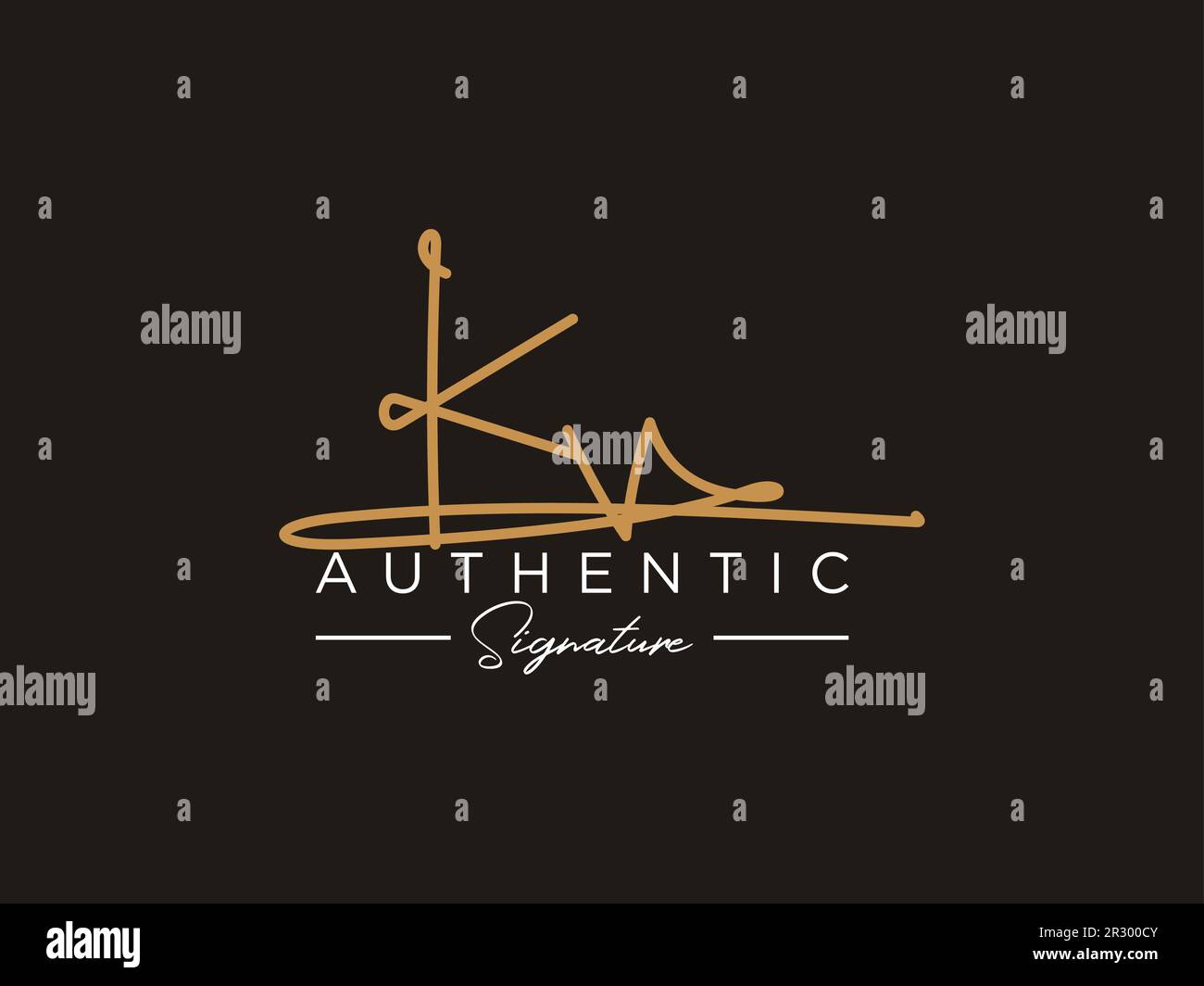 KV Signature Logo Template Vector Stock Vector Image & Art - Alamy
