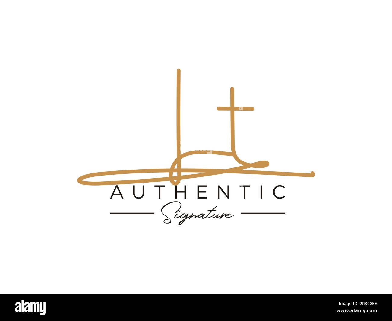 LT Signature Logo Template Vector Stock Vector Image & Art - Alamy