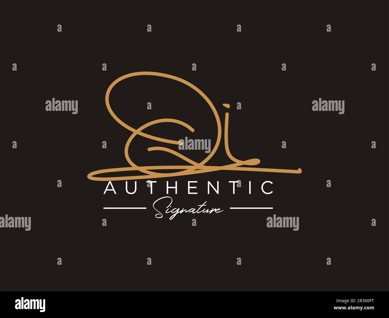 QI Signature Logo Template Vector Stock Vector Image & Art - Alamy