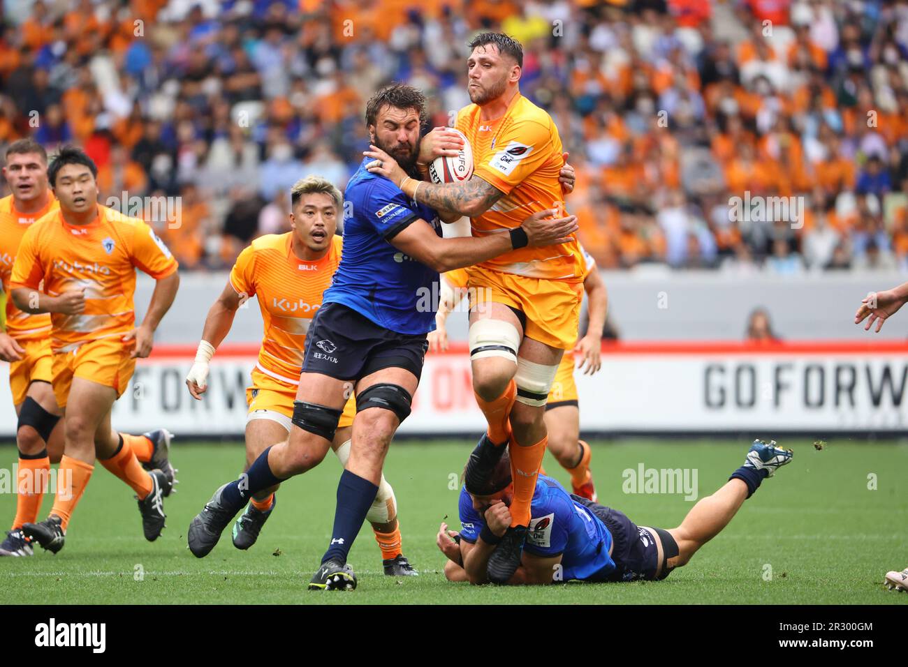 Tokyo, Japan. 20th May, 2023. (L to R) Lood de Jager (Wild Knights ...