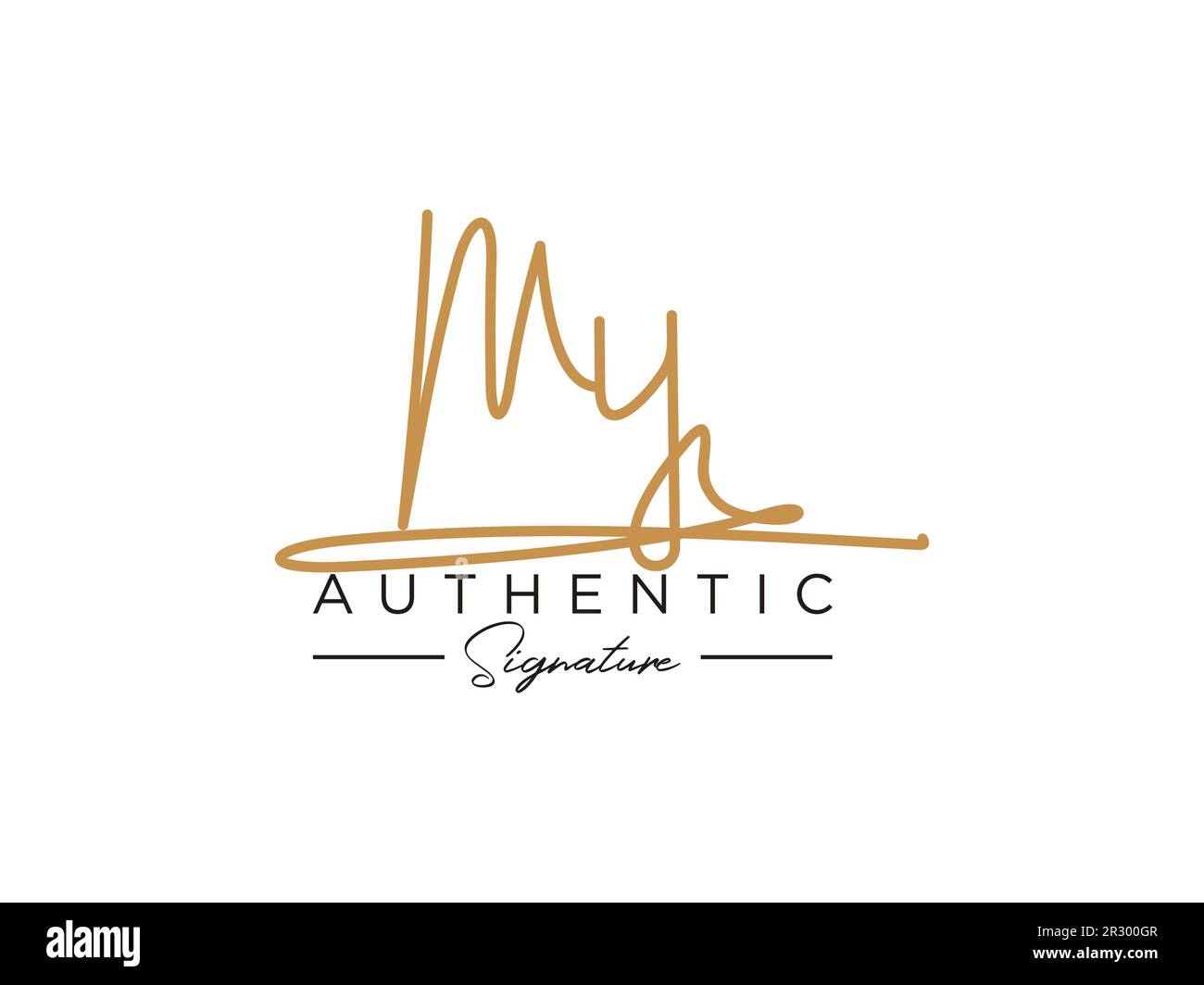MY Signature Logo Template Vector Stock Vector Image & Art - Alamy