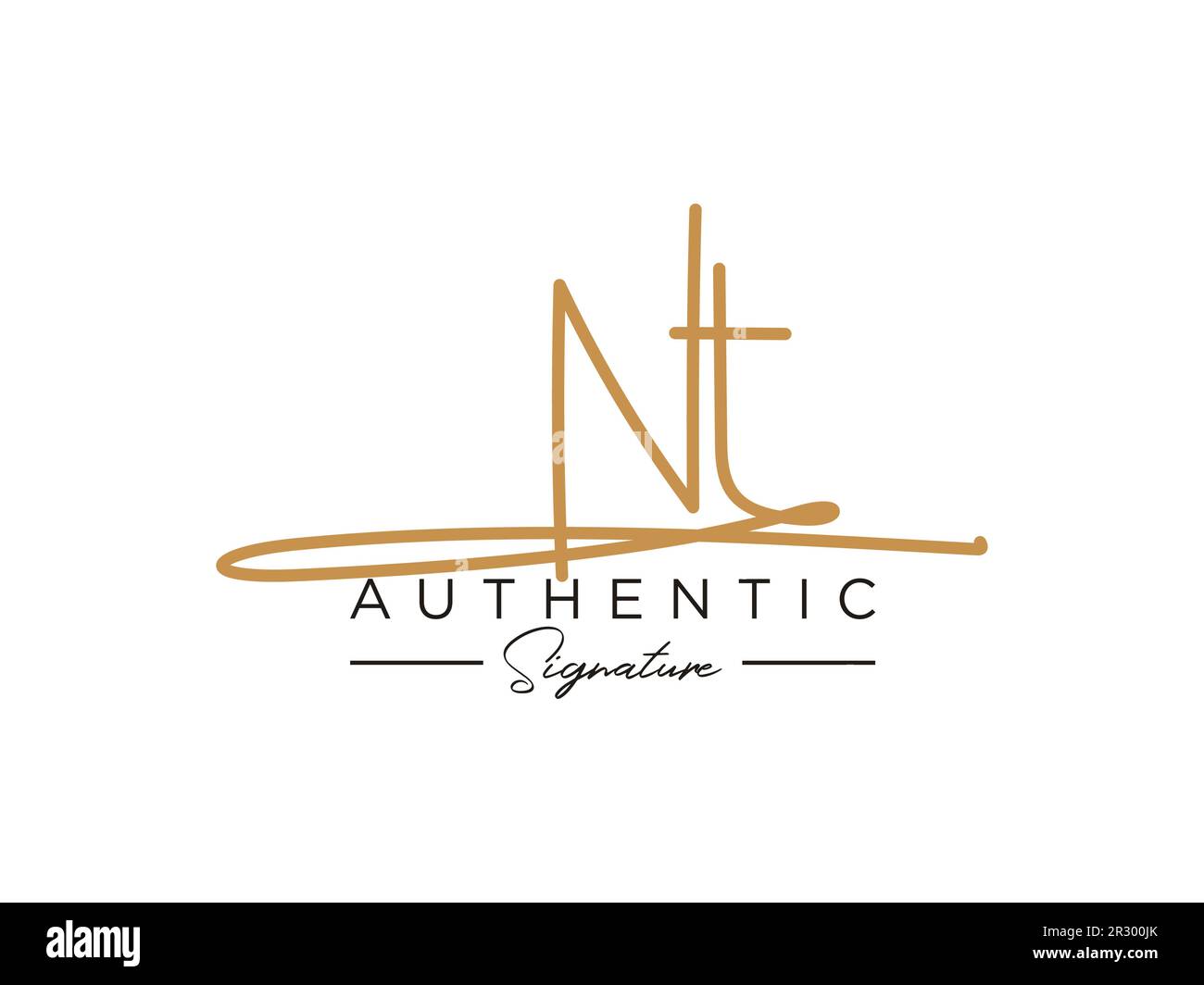 NT Signature Logo Template Vector Stock Vector Image & Art - Alamy
