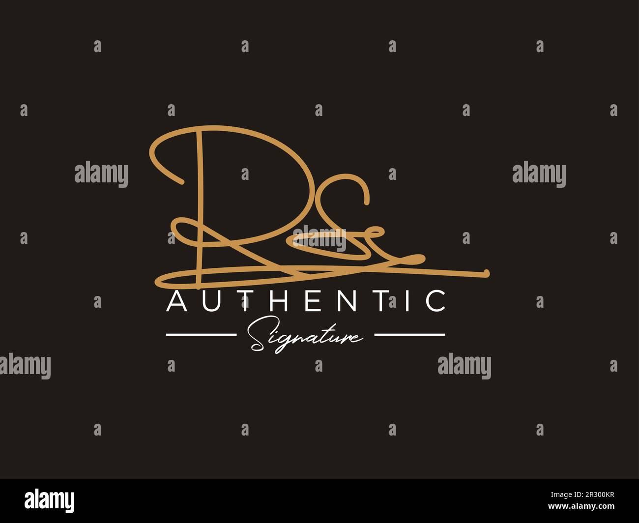 RS Signature Logo Template Vector Stock Vector Image & Art - Alamy
