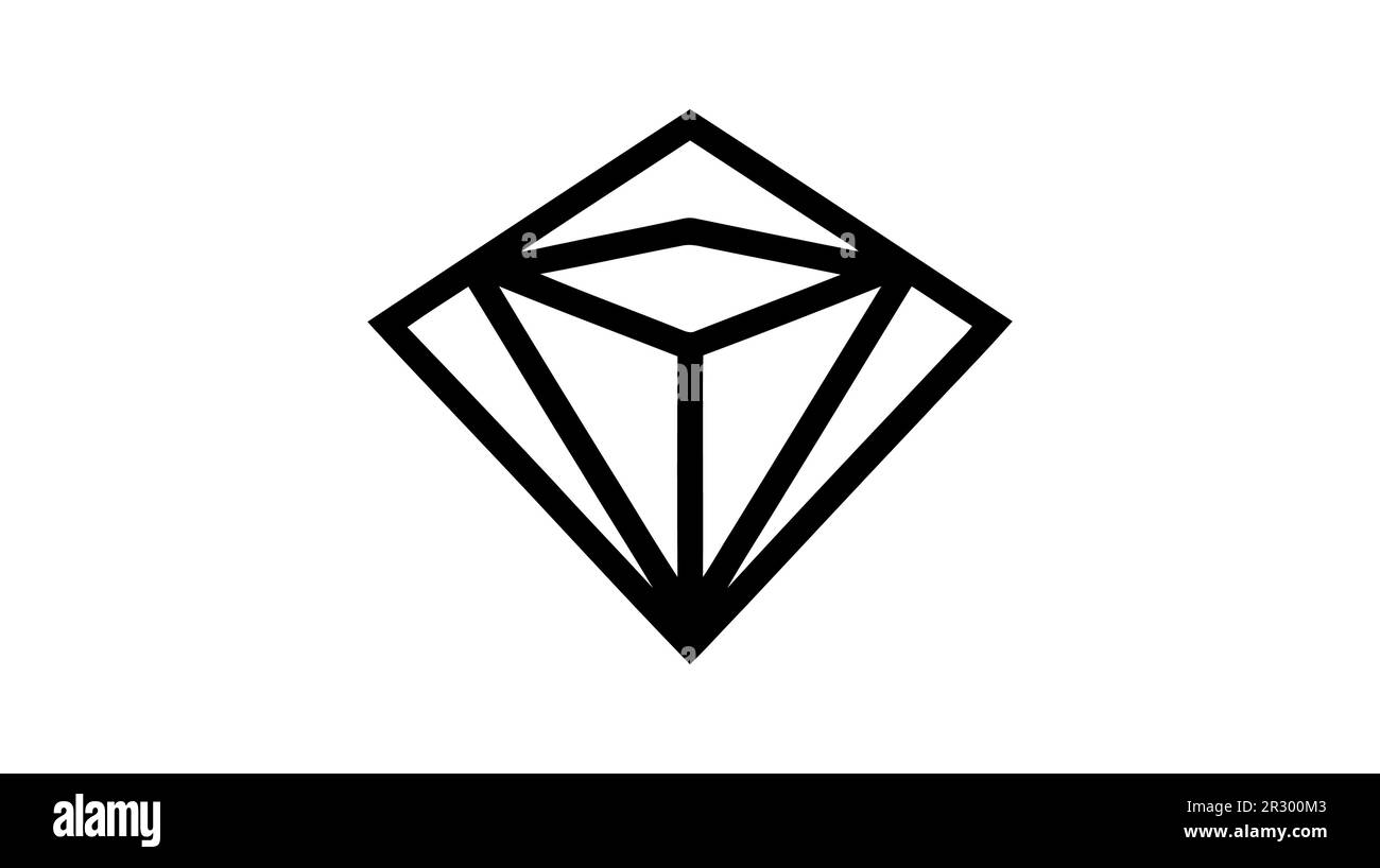 Vector brilliant, diamond line icon. linear style sign for mobile ...