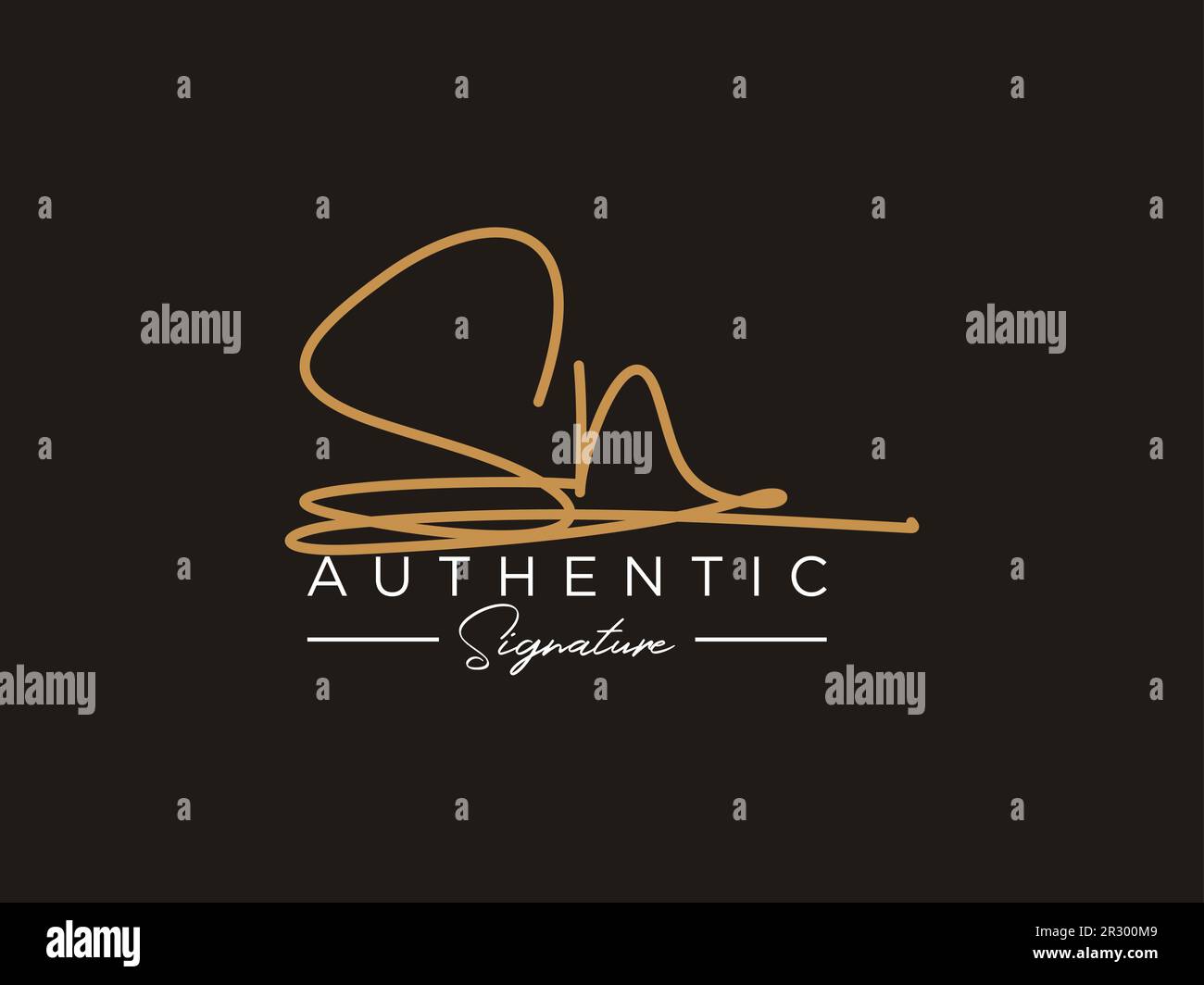 SN Signature Logo Template Vector Stock Vector Image & Art - Alamy
