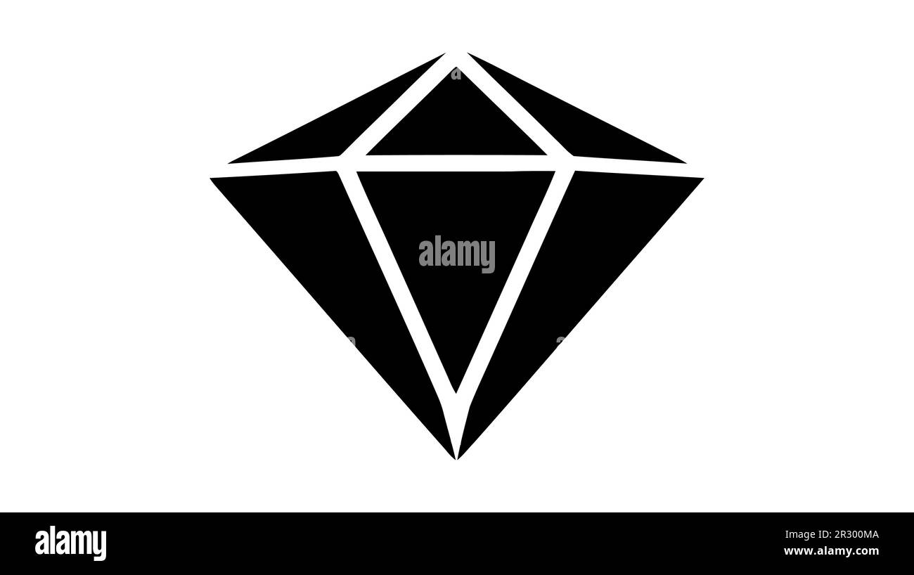 Vector brilliant, diamond line icon. linear style sign for mobile ...