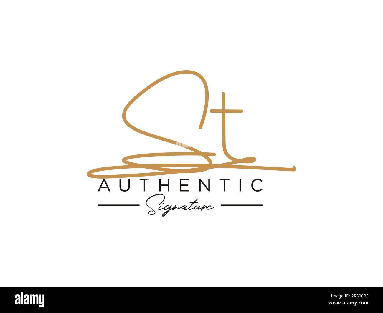 ST Signature Logo Template Vector Stock Vector Image & Art - Alamy