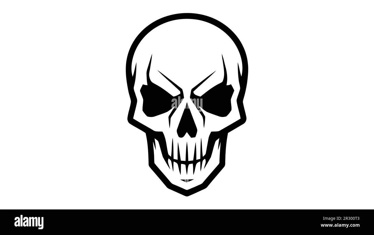 Skull and bones mortal symbol vector illustration isolated on white ...