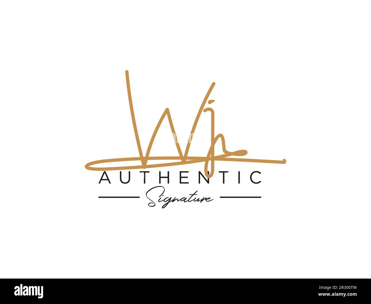 WJ Signature Logo Template Vector Stock Vector Image & Art - Alamy