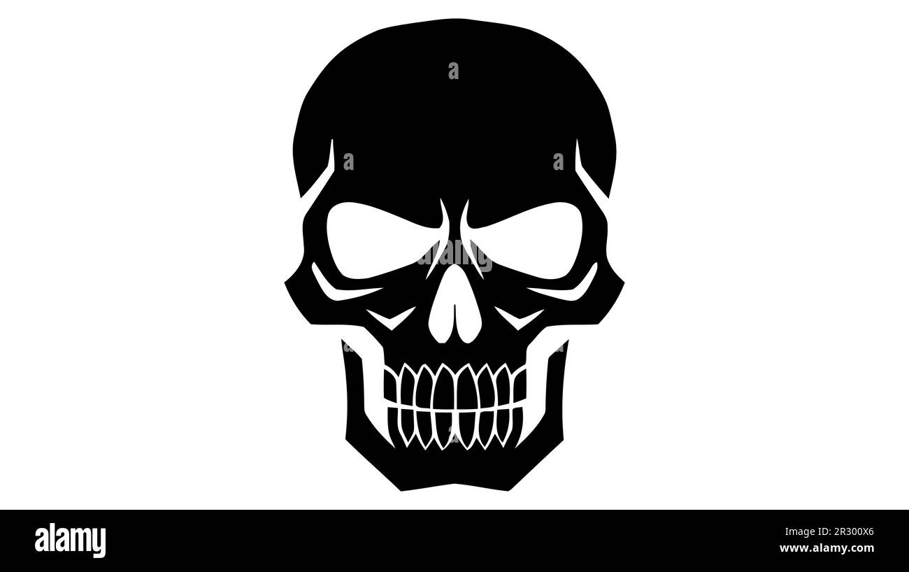 Skull and bones mortal symbol vector illustration isolated on white ...