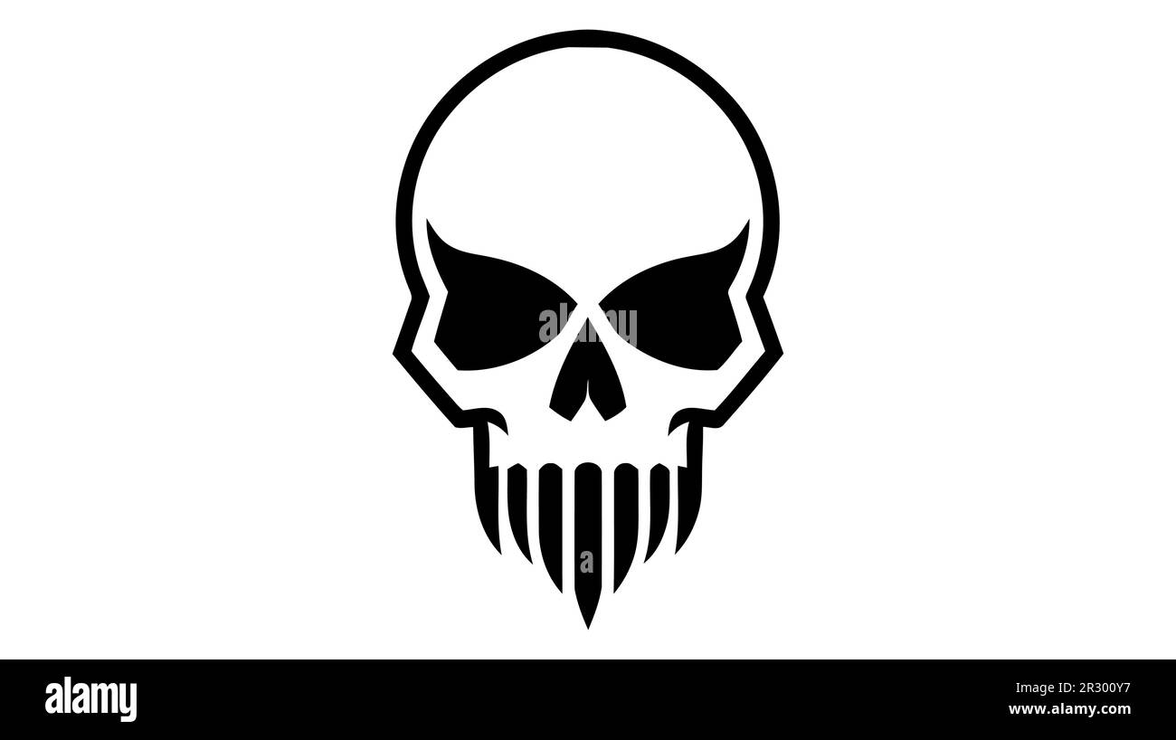 Skull and bones mortal symbol vector illustration isolated on white ...