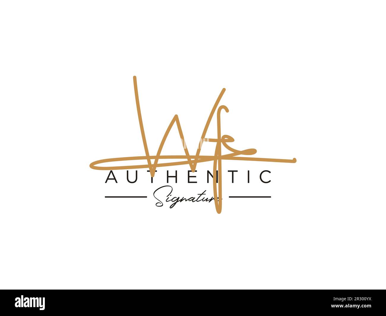 WF Signature Logo Template Vector Stock Vector Image & Art - Alamy