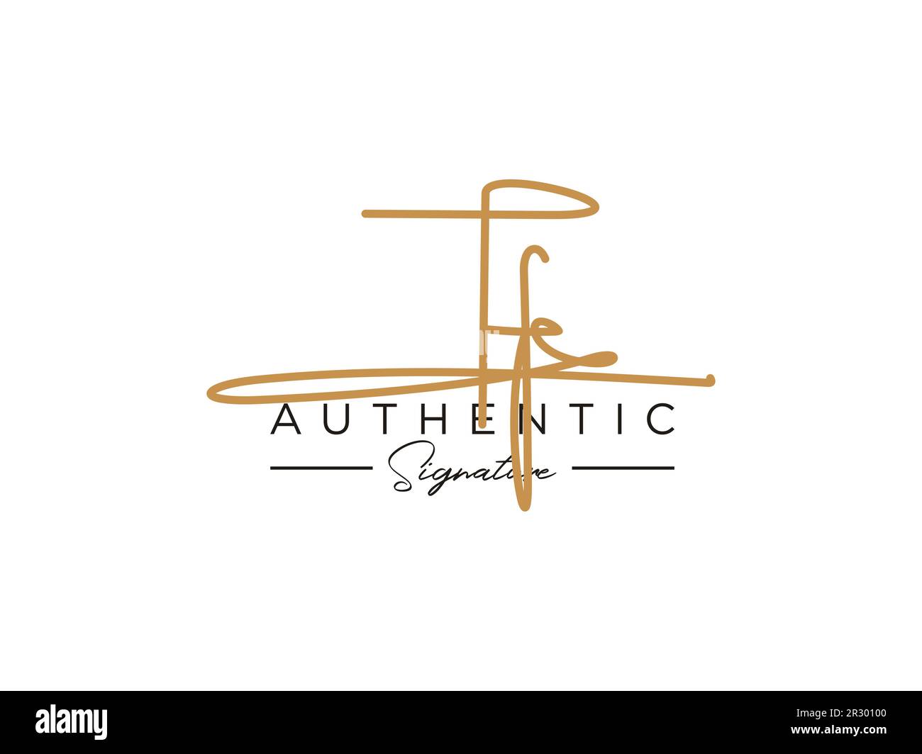 TF Signature Logo Template Vector Stock Vector Image & Art - Alamy
