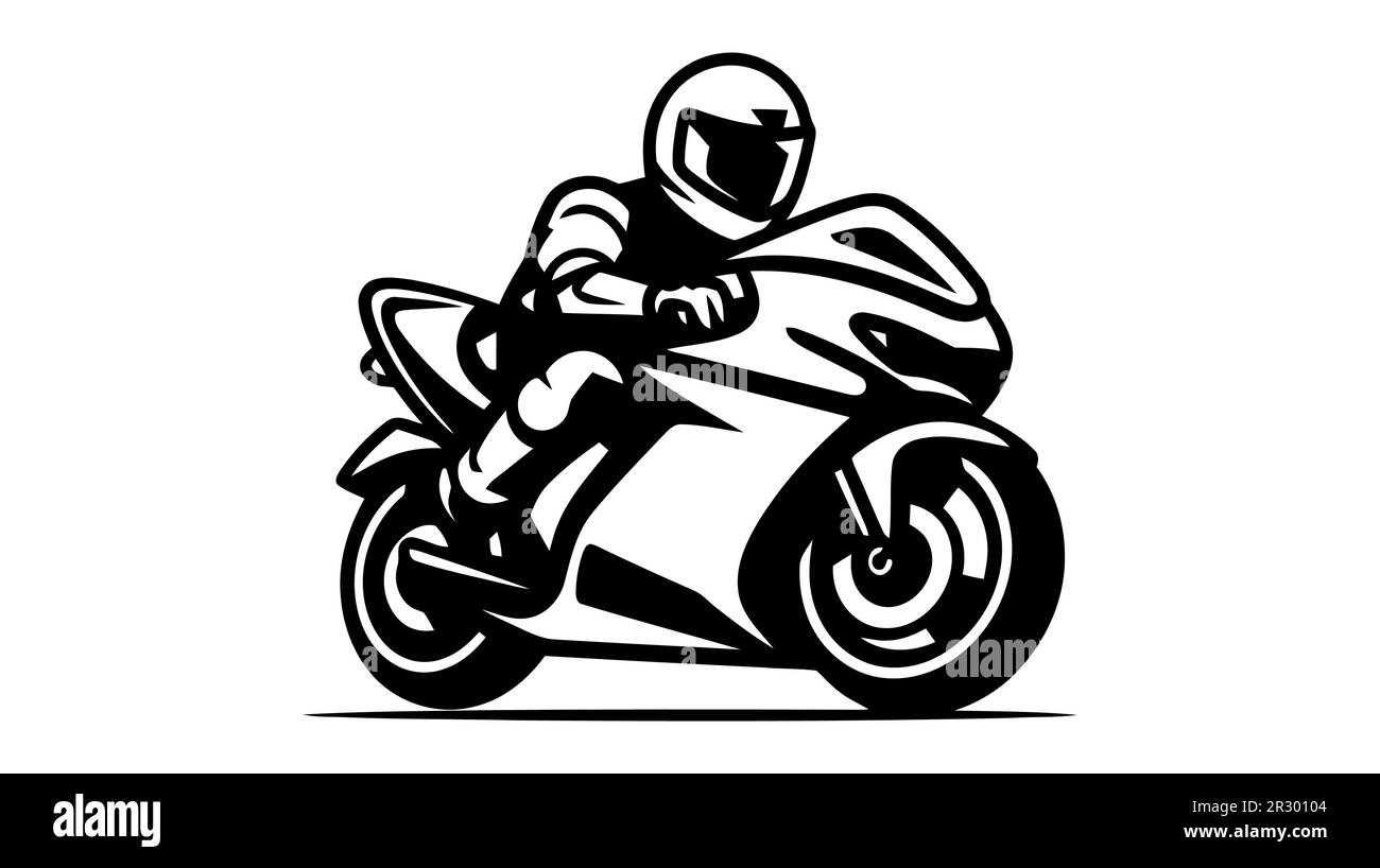 Motorbike logo, icon. Vector illustration isolated on white background ...