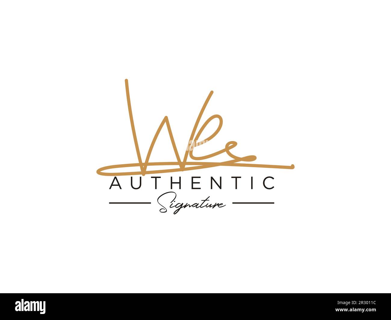 WE Signature Logo Template Vector Stock Vector Image & Art - Alamy