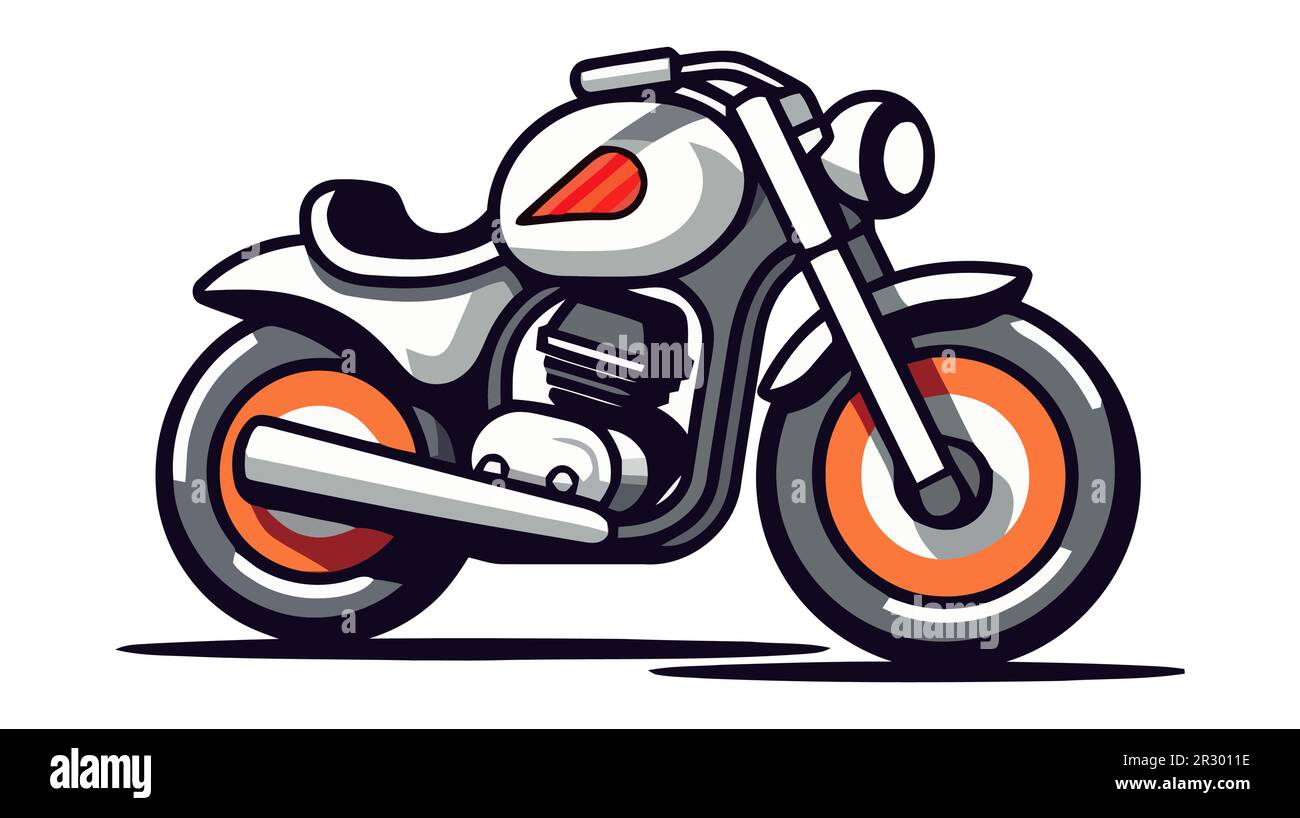 Motorbike logo, icon. Vector illustration isolated on white background ...
