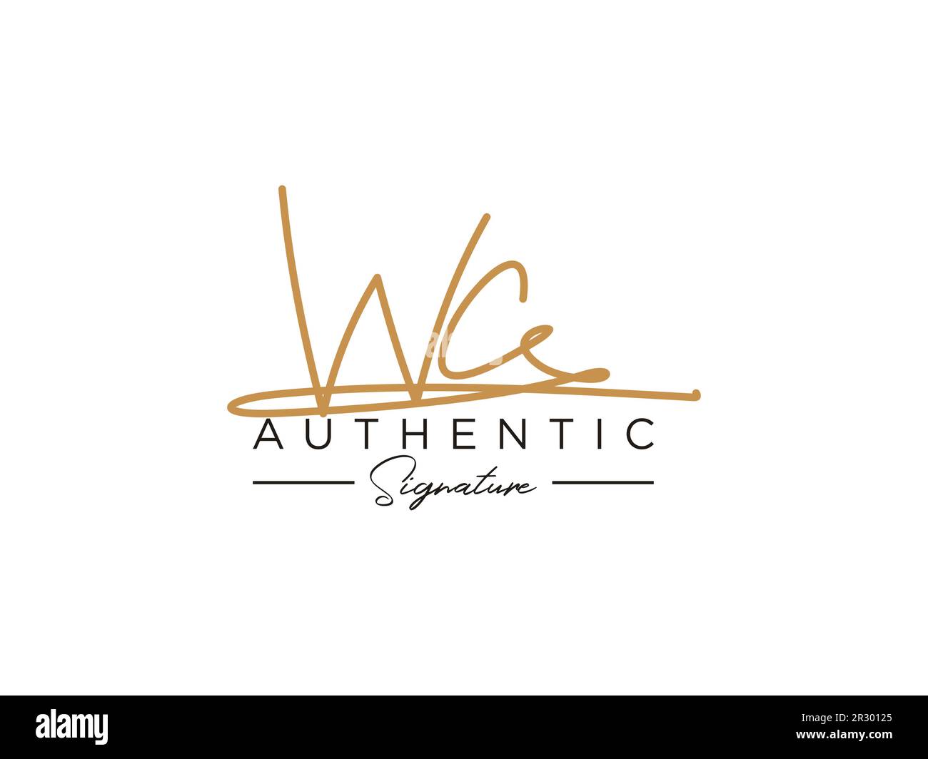 WC Signature Logo Template Vector Stock Vector Image & Art - Alamy