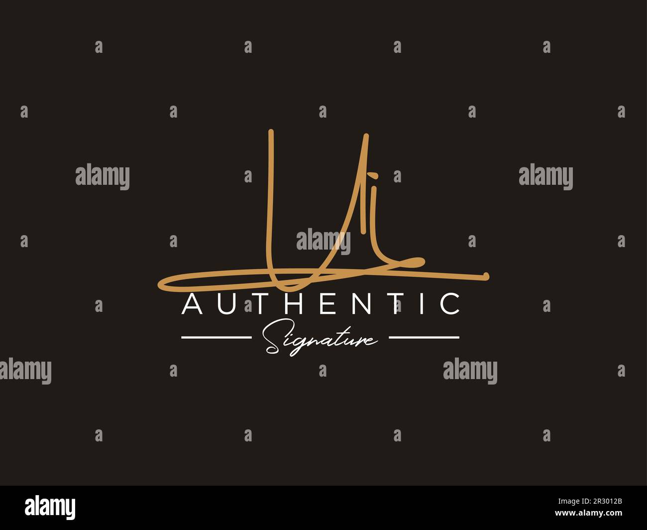 UI Signature Logo Template Vector Stock Vector Image & Art - Alamy