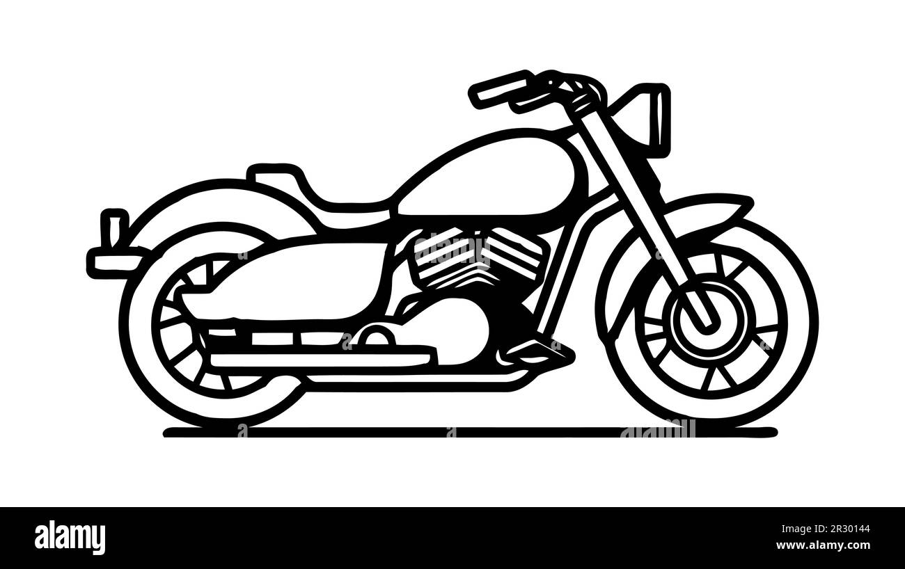 Motorbike logo, icon. Vector illustration isolated on white background ...