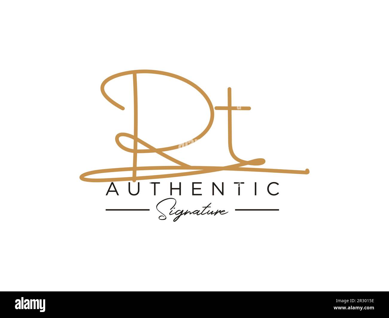 RT Signature Logo Template Vector Stock Vector Image & Art - Alamy