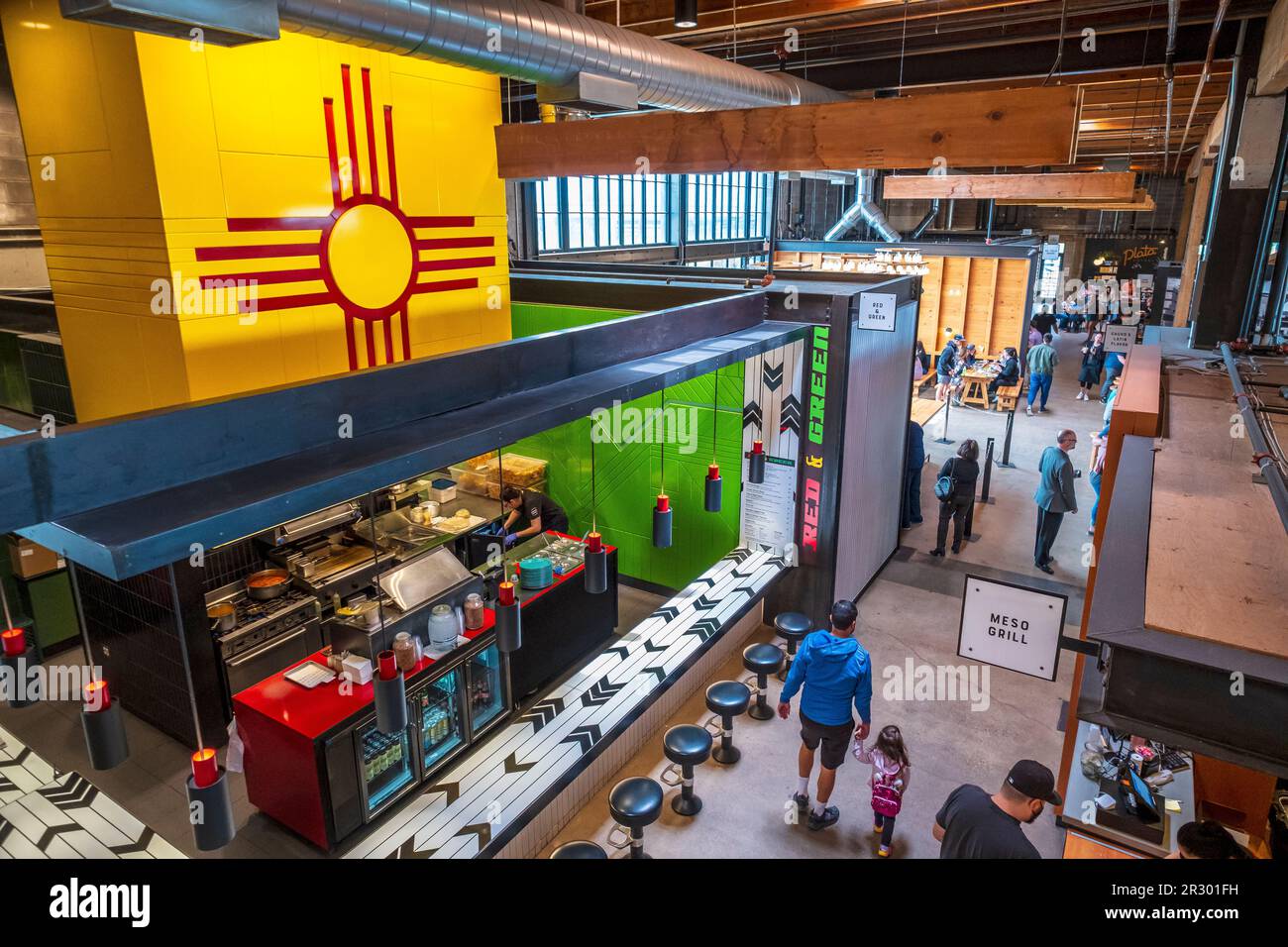 Interior of Sawmill Market, downtown Albuquerque, New Mexico, USA Stock ...