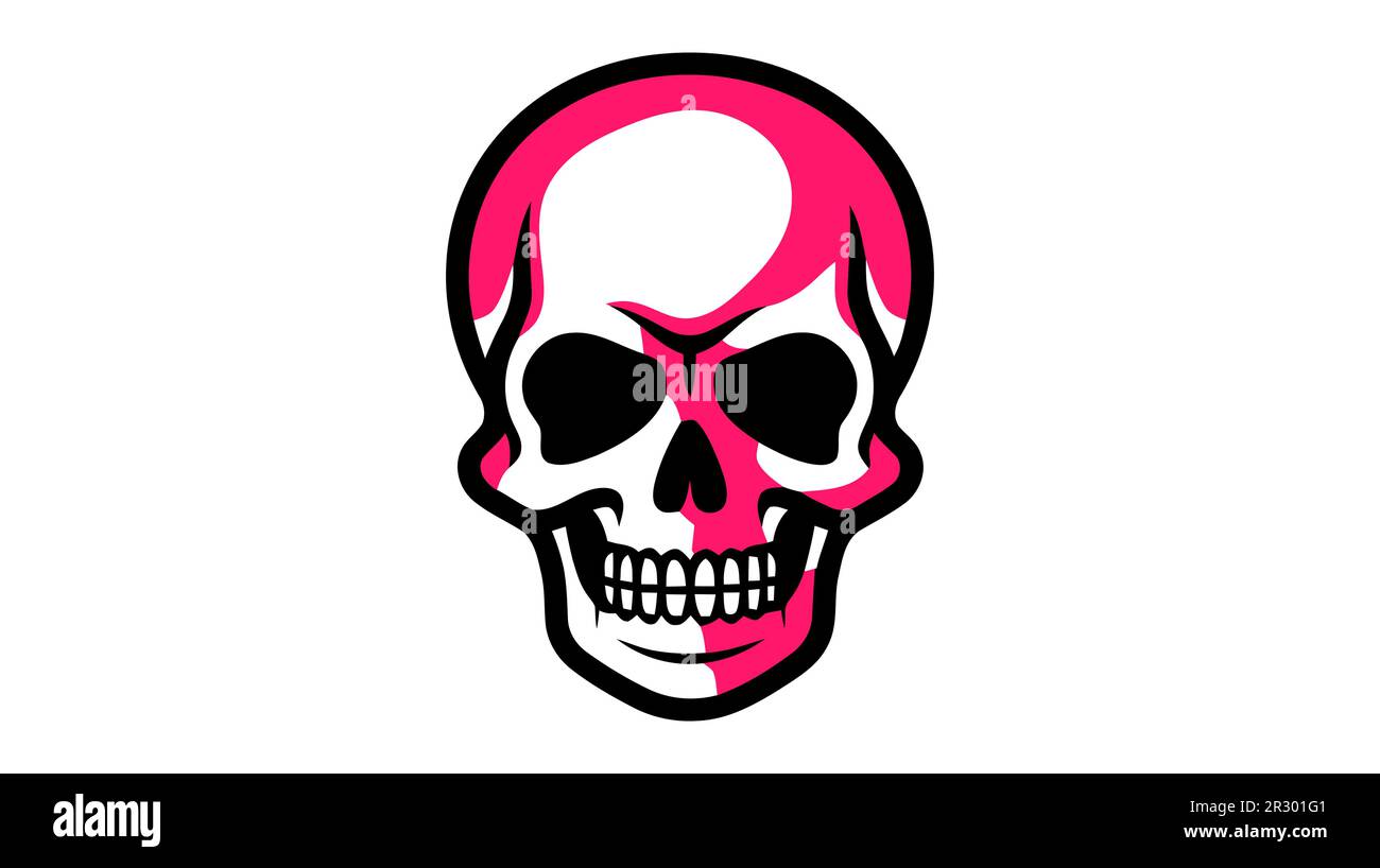 Skull and bones mortal symbol vector illustration isolated on white ...