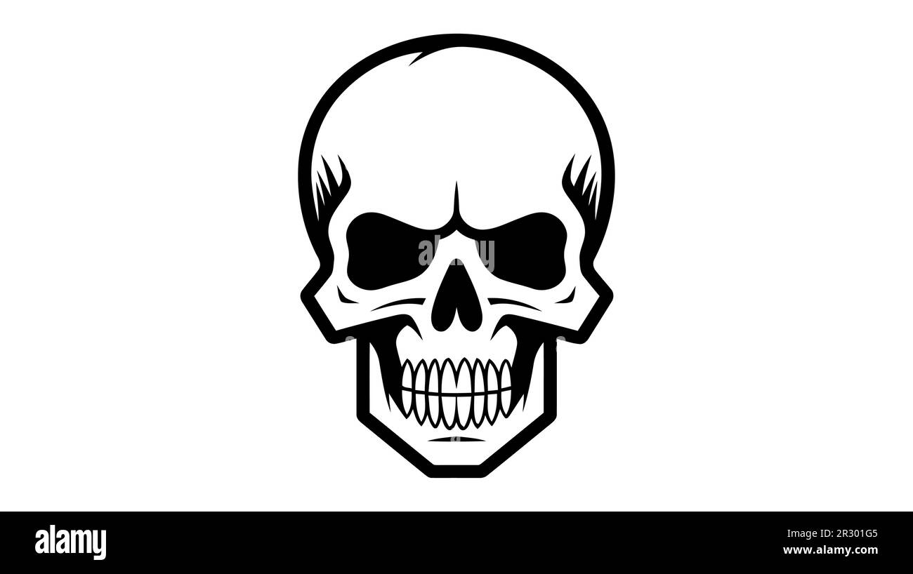 Skull and bones mortal symbol vector illustration isolated on white ...